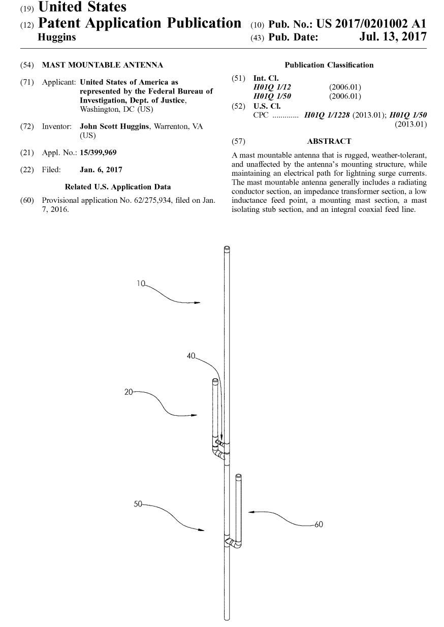 Mast Mountable Antenna Patent Application – Ham Radio . Magnum Experimentum